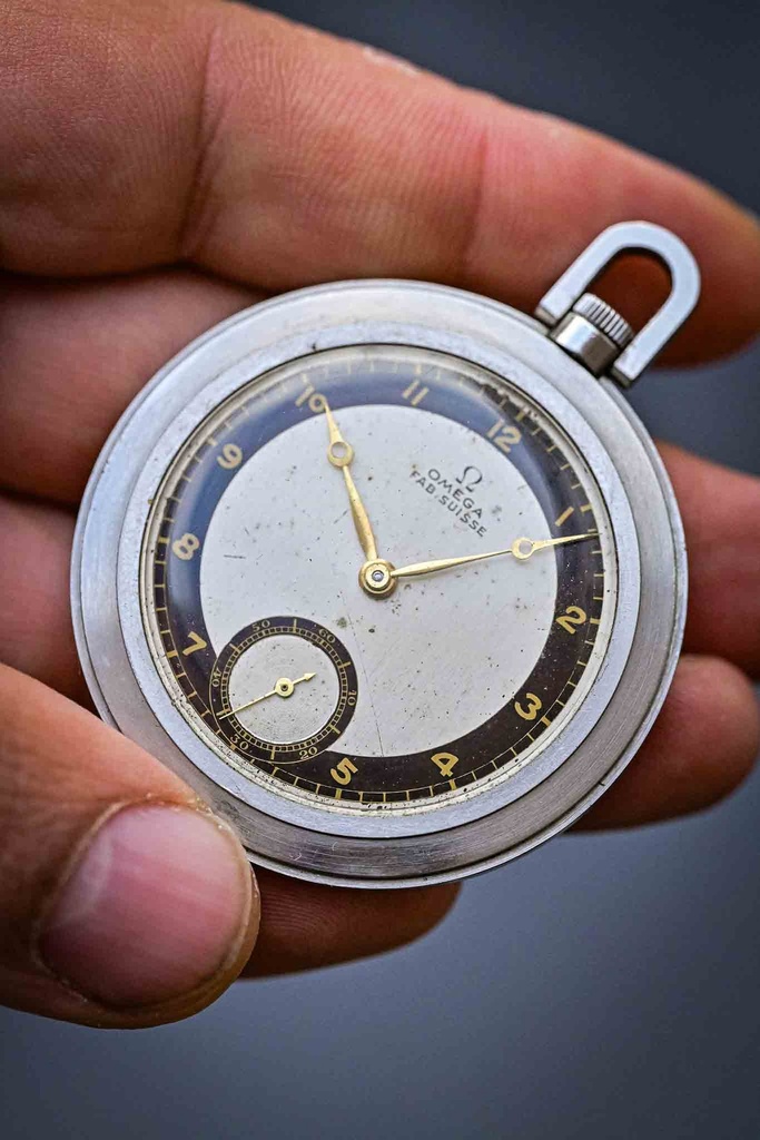 Omega Tuxedo Dial Gousset | Liège Vintage Watches By Maison Louis